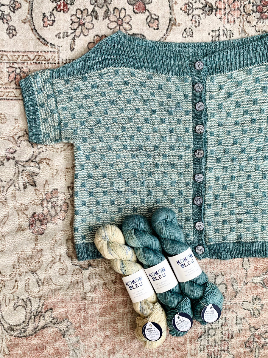 Hey Sailor! by Andrea Mowry KOKON BLEU Yarn Kit Cropped Version Sizes ...